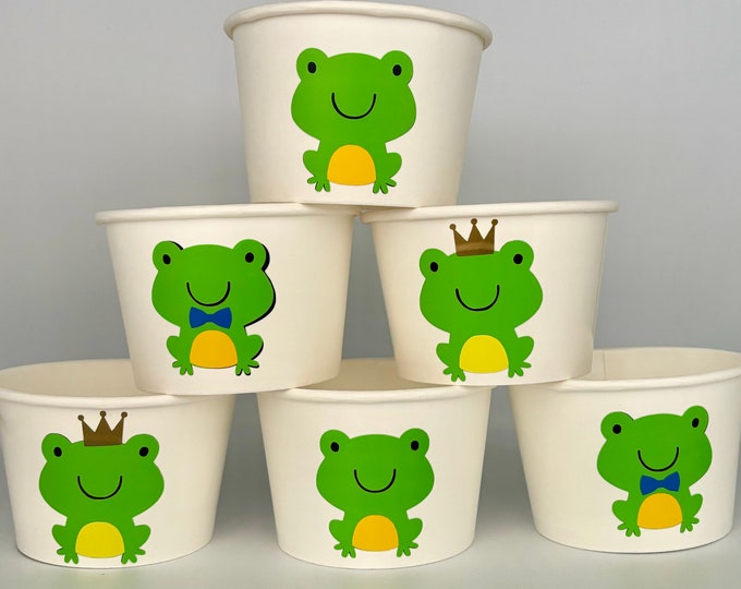 FROG PARTY CUPS Frog Cups Frog Birthday Cup Frog Baby Shower Frog Cups ...