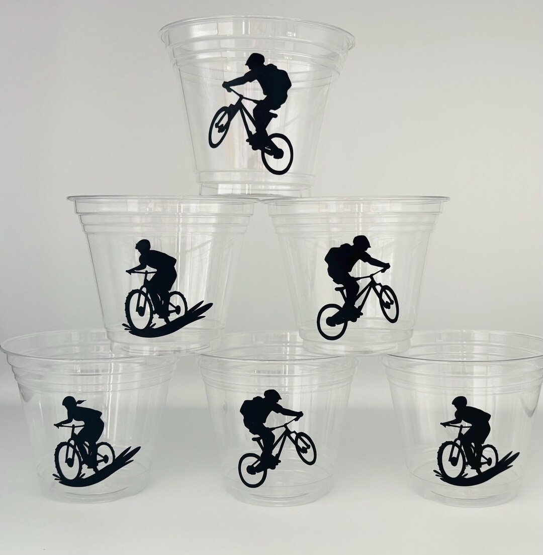 Mountain Bike Party Cups, Biking Party Cups, Bike Birthday Party Cups ...