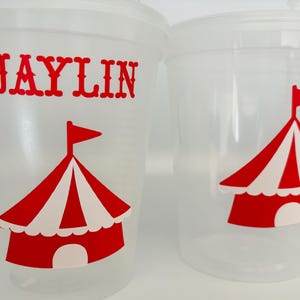 Circus Party Favors, Circus Party Cups, Reusable Circus Party Cups ...