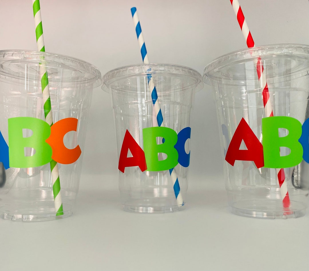 Alphabet Birthday Party Cups, Alphabet Theme Birthday Party, ABC ...