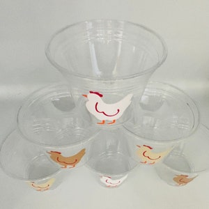 Chicken Party Cups, Farm Party Cups, Chick Birthday Party, Baby Shower ...
