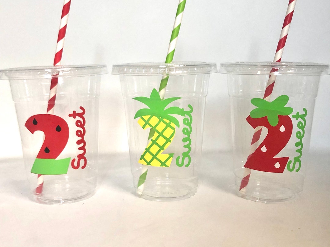 Two Sweet Party Cups, Two Sweet Birthday Party, Tutti Frutti Party Cups ...