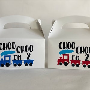 Train Party Favor Boxes, Train Party Favors, Train Birthday Party ...