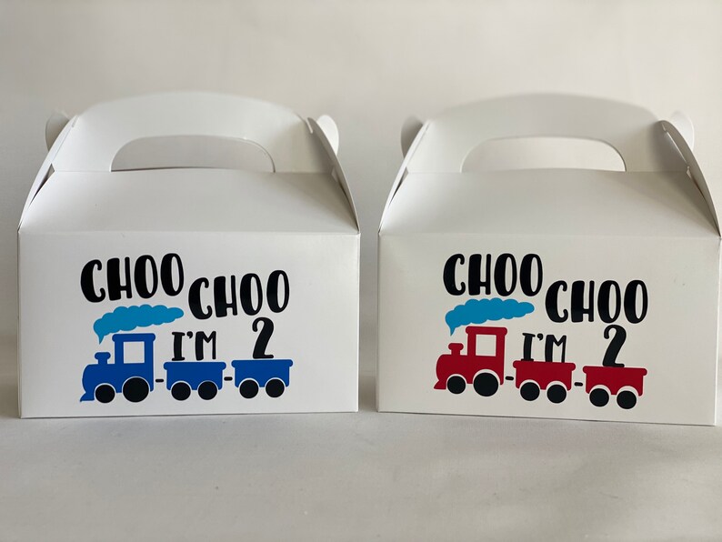 Train Party Favor Boxes, Train Party Favors, Train Birthday Party ...