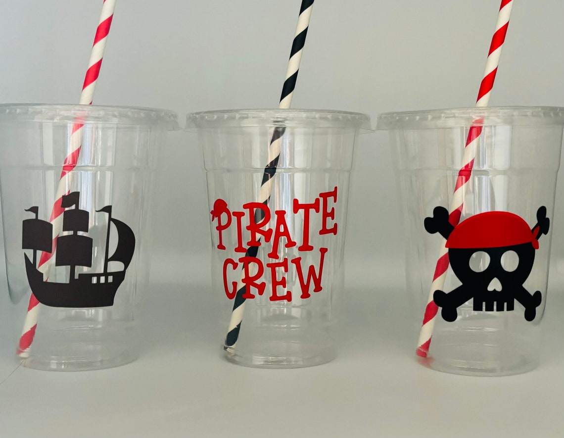Pirate Party Cups, Pirate Birthday Cups, Pirate Baby Shower, Pirate ...