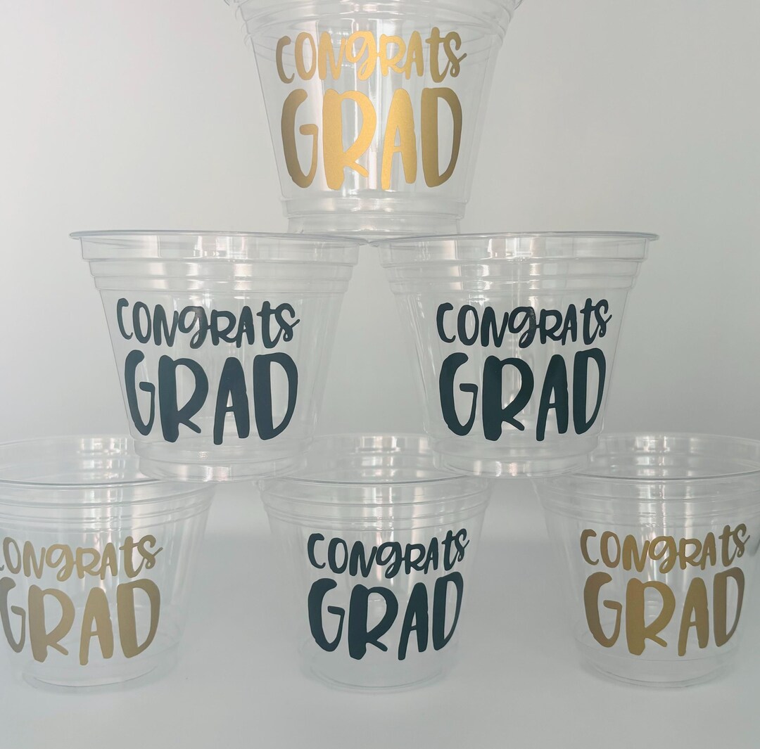 Graduation Party Cups, High School Graduation Party, Kindergarten Party ...