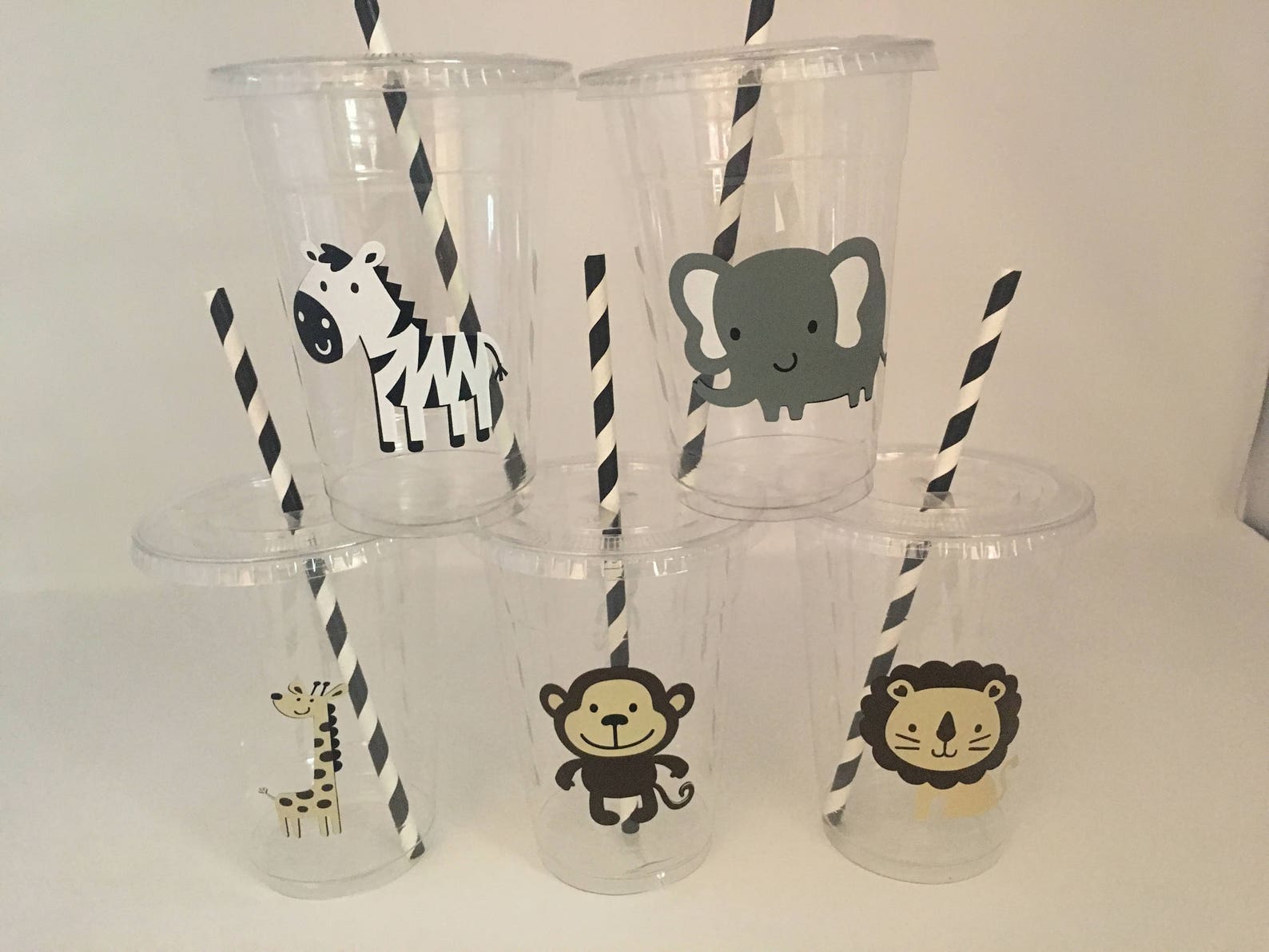 Safari Party Cups Jungle Party Cups Safari Baby Shower | Etsy
