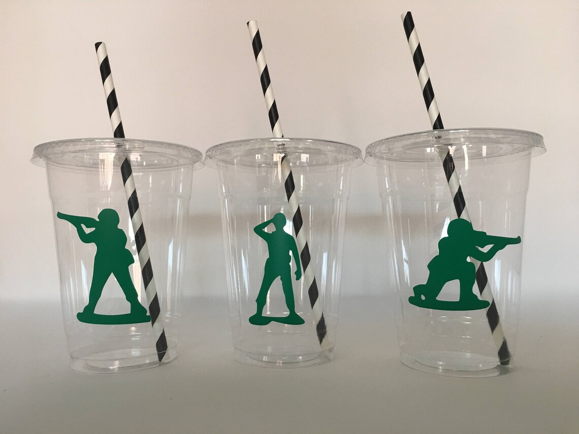 Army Party Cups Army Birthday Cups Army Party Favors Army - Etsy