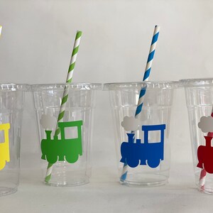 Train Party Cups, Train Birthday Party, Train Baby Shower Cups, Train ...