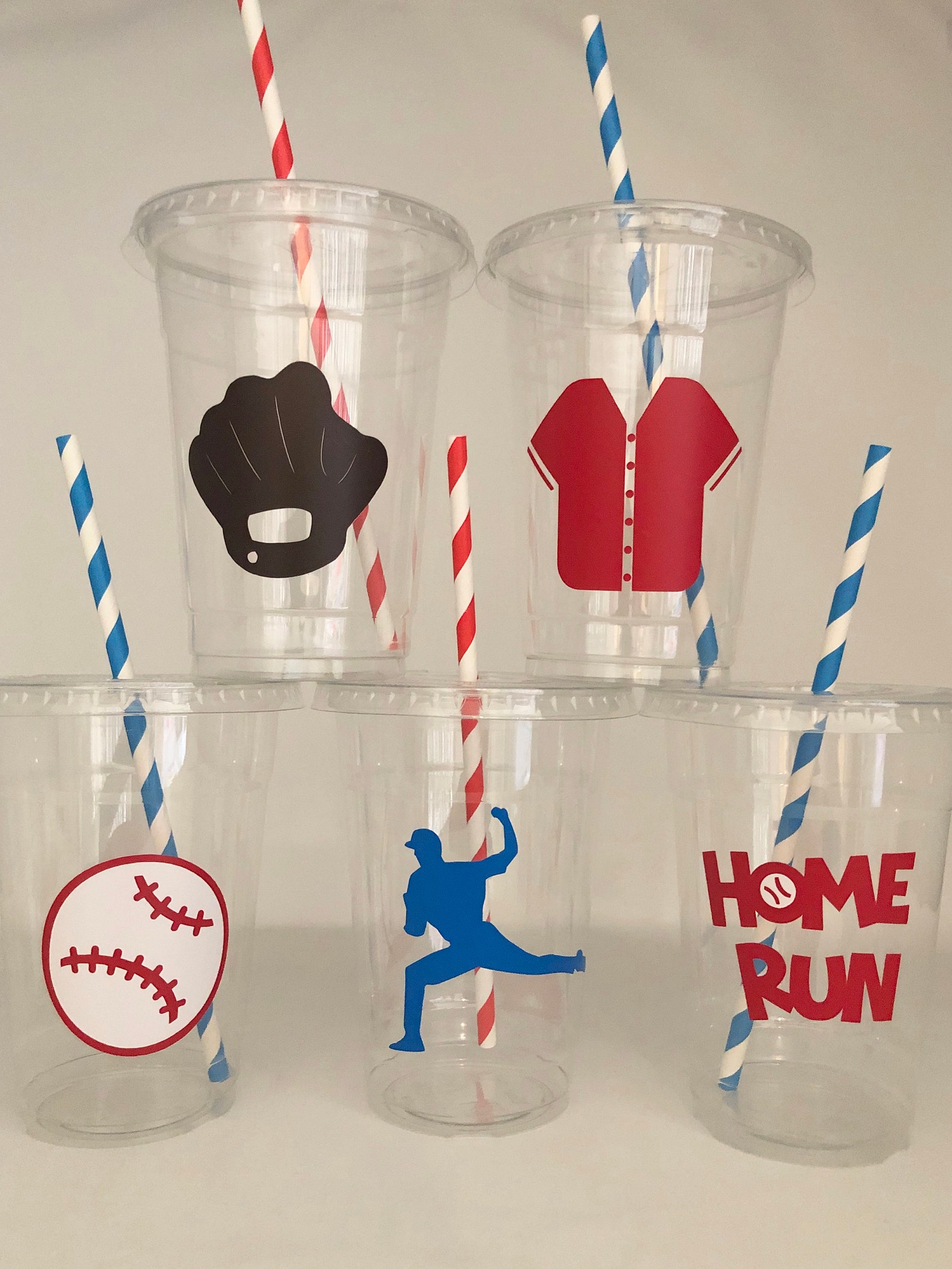 Baseball Party Cups Sports Party Cups Baseball Birthday | Etsy