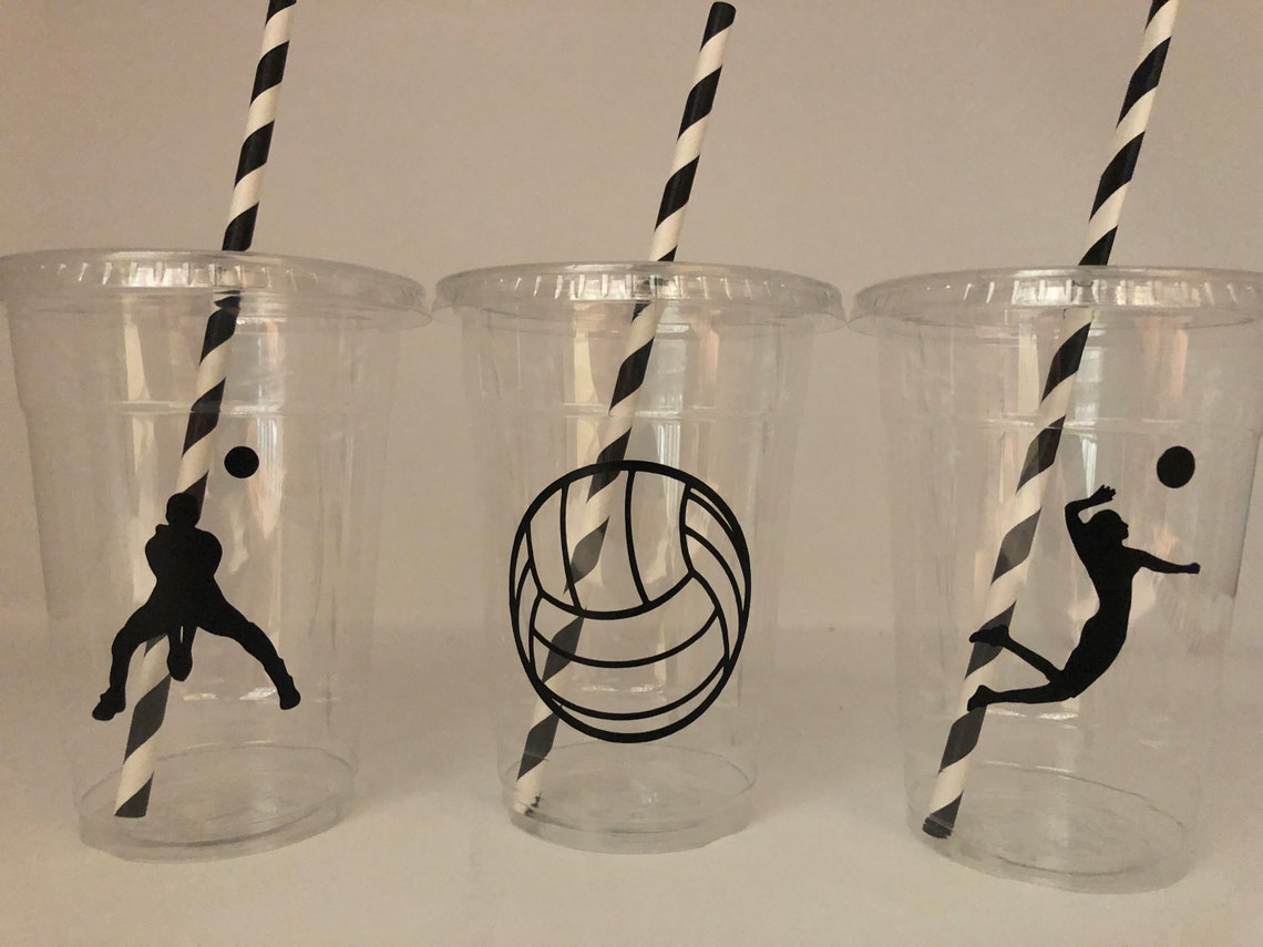 Volleyball Party Cups Volleyball Birthday Party Cups | Etsy