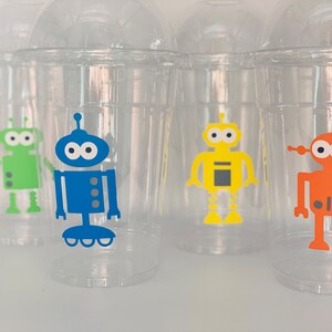 Robot Party Cups, Robot Birthday Party Cups, Robot Baby Shower, Robot ...