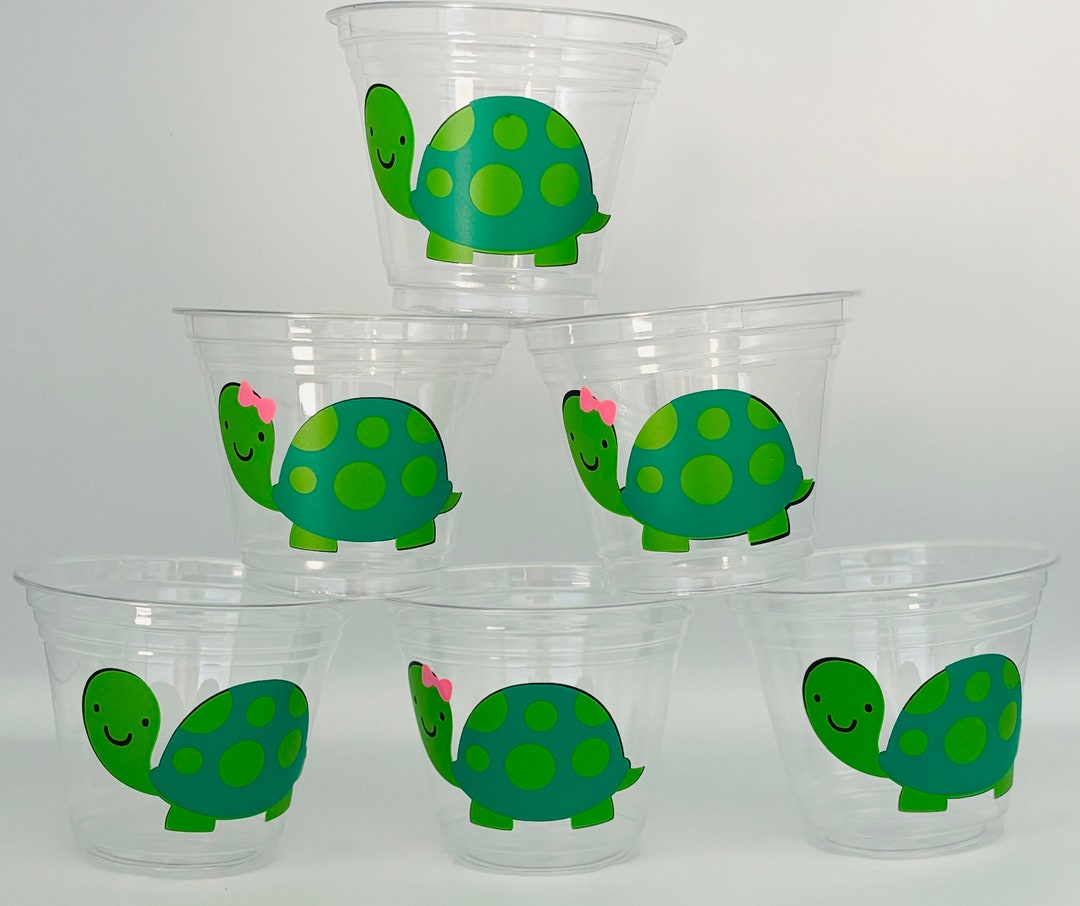 Turtle Party Cups, Turtle Birthday Party Cups, Turtle Party Supplies ...