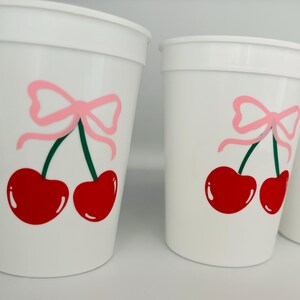 Cherry Party Cups, Cherry Birthday Cups, Cherry Baby Shower Cups ...
