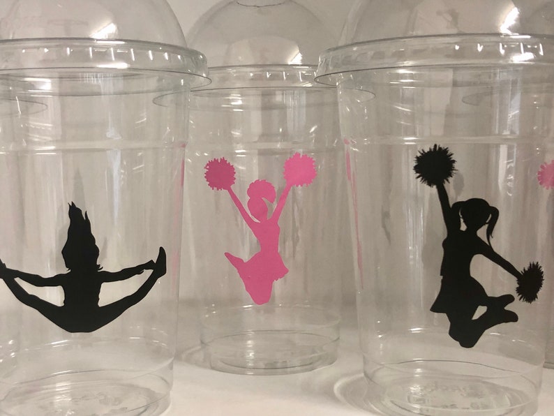 Cheerleading party cups cheer party cups cheerleader party | Etsy