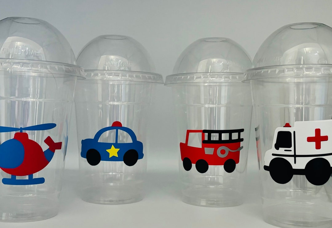 Emergency Party Cups, Emergency Vehicle Birthday Party, Cop Party Cups ...