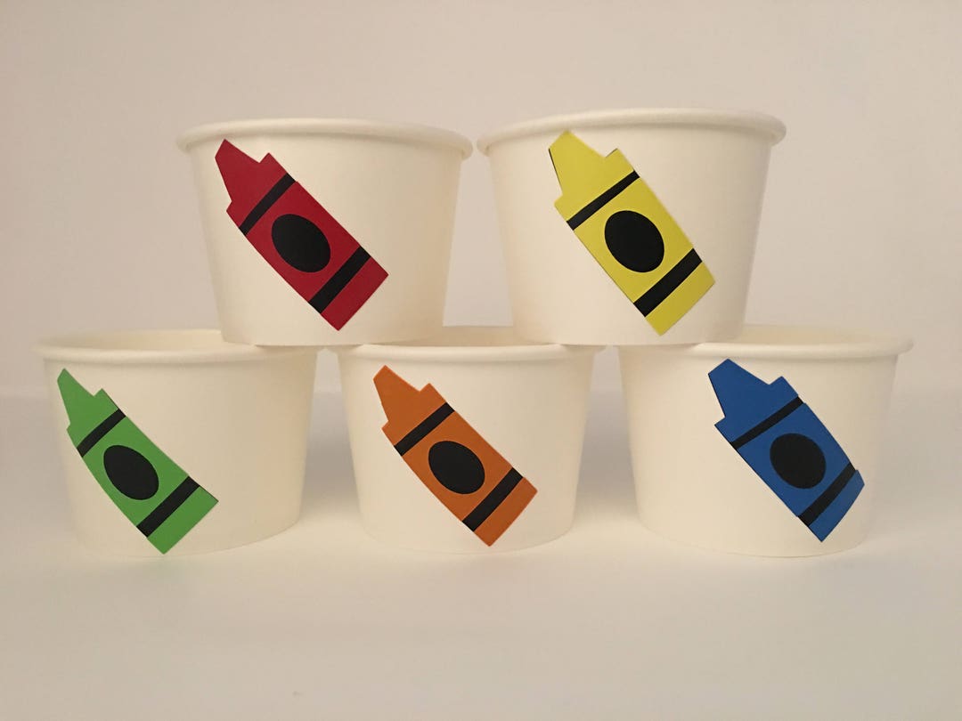 Crayon Party Cups, Crayon Birthday, Art Birthday, Coloring Party ...