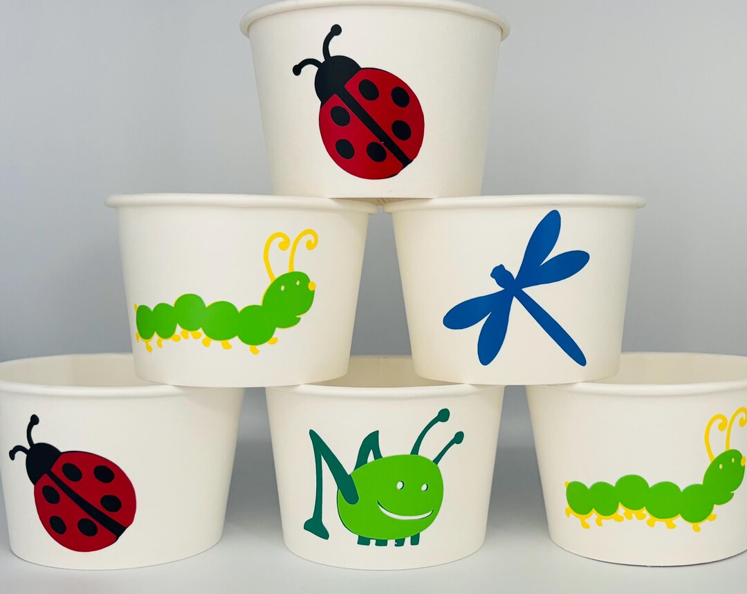 Bug Party Snack Cups, Bug Birthday Party Snack Cups, Insect Party ...