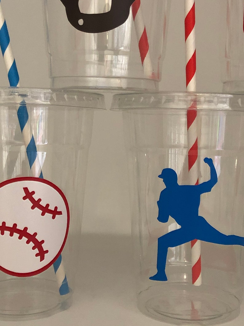 Baseball Party Cups Sports Party Cups Baseball Birthday - Etsy