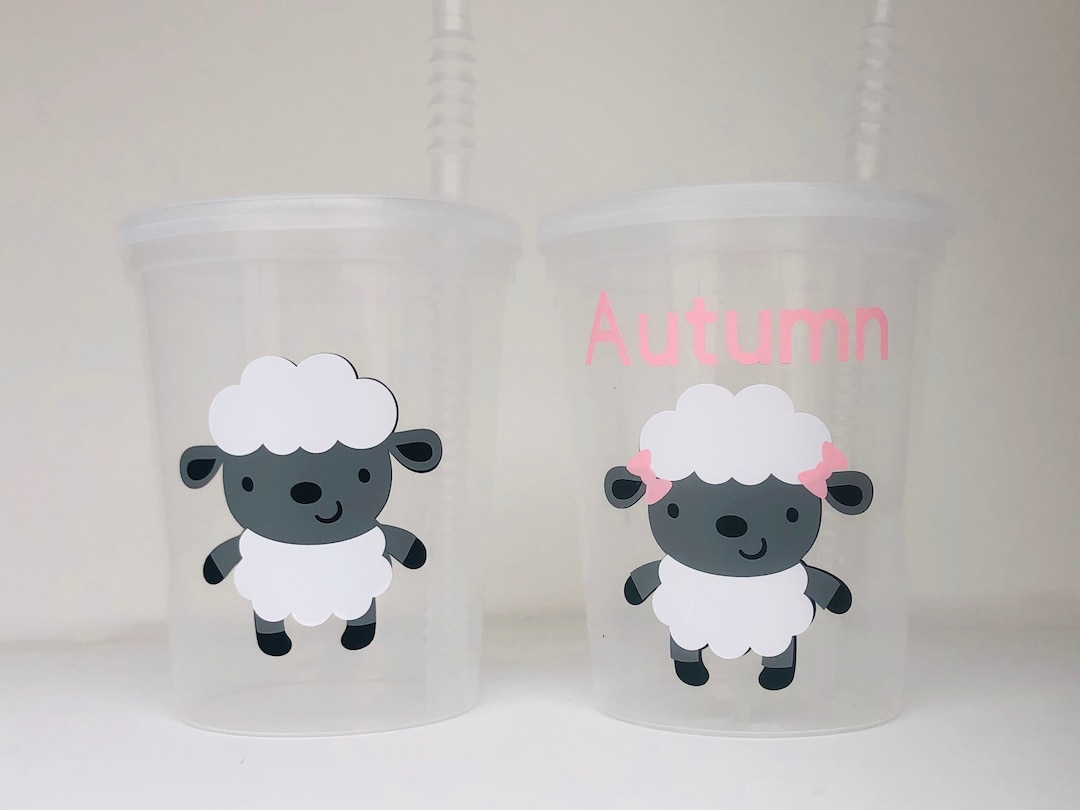 Sheep Reusable Party Favor Cups, Sheep Party Favors, Sheep Birthday ...