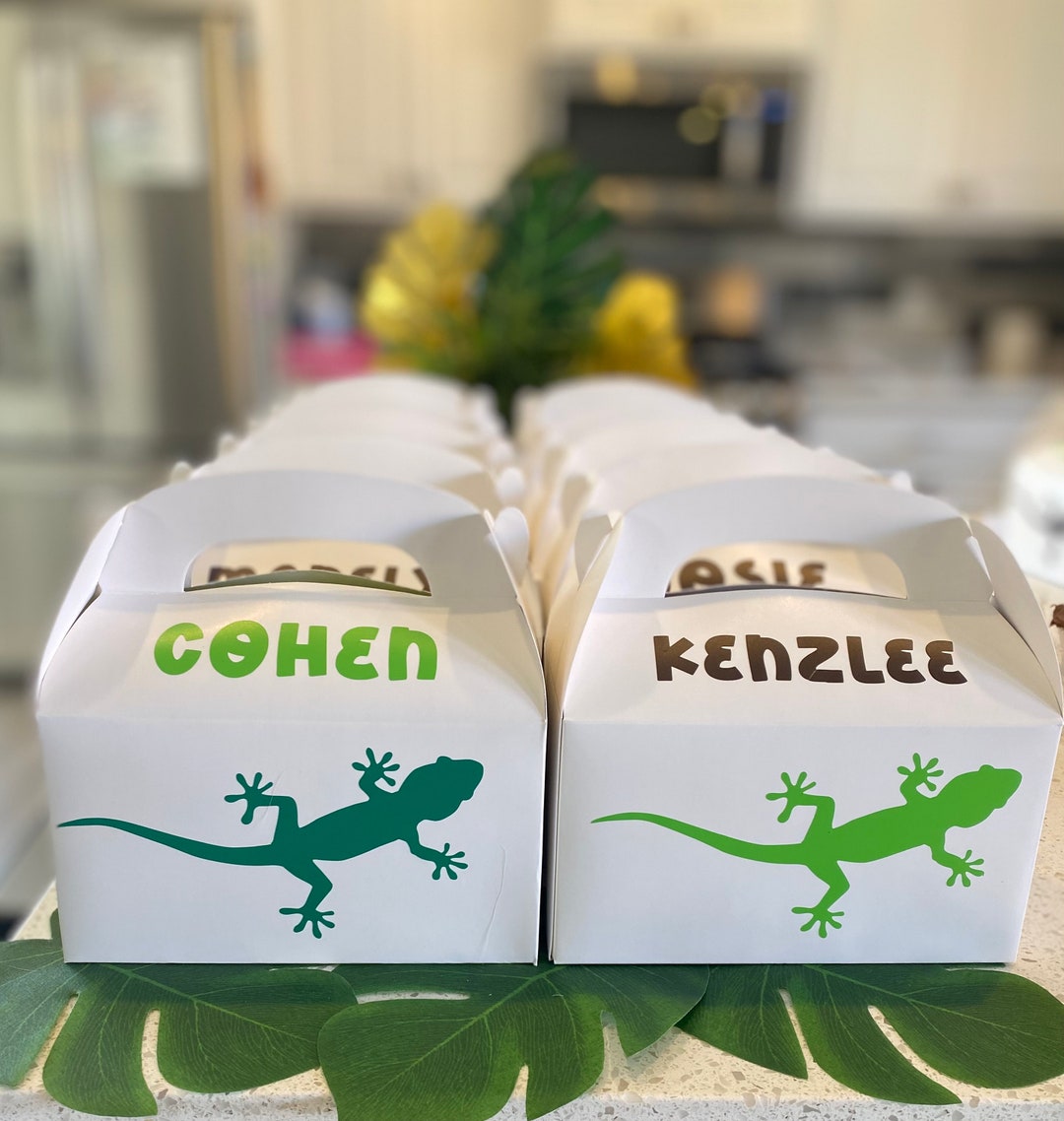 Lizard Party Favors, Reptile Birthday Party, Reptile Party Favor Boxes ...