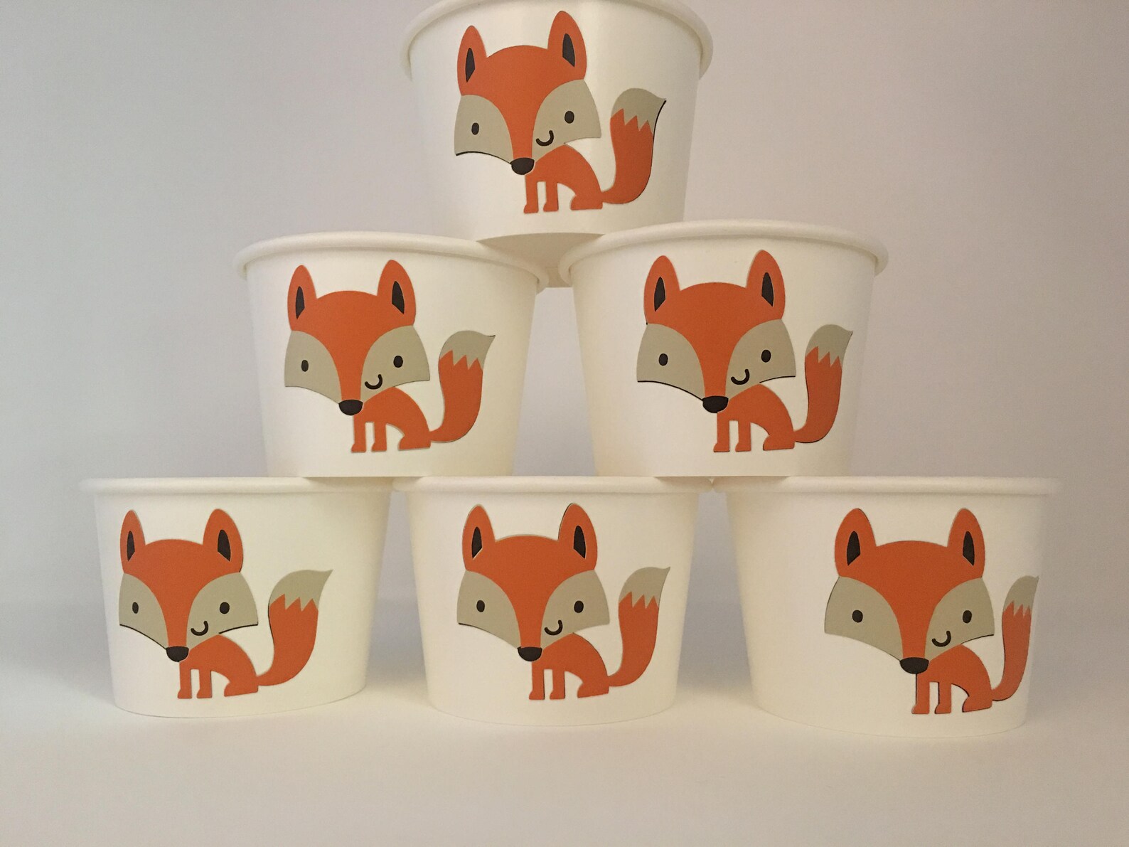 Fox Party Snack Cups Fox Baby Shower Woodland Baby Shower - Etsy