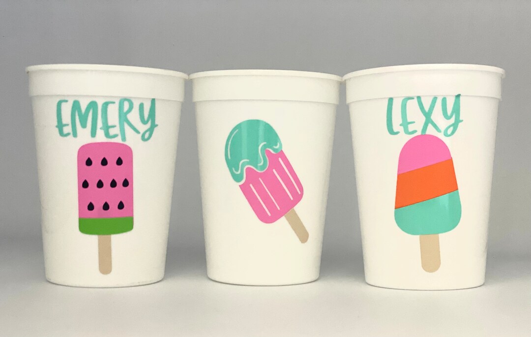 Popsicle Party Cups, Popsicle Birthday Party,popsicle Favors,two Cool ...