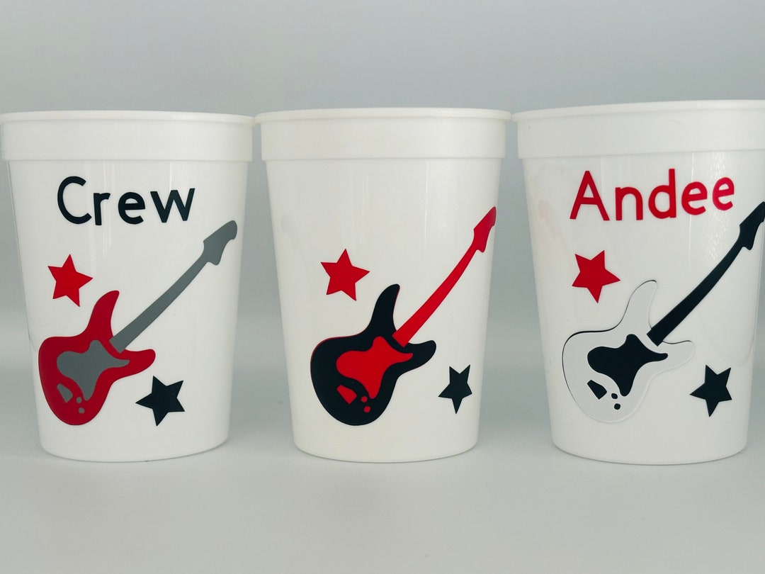Rock Star Party Cups, Rockstar Party Cups, Rock Star Party Favors ...