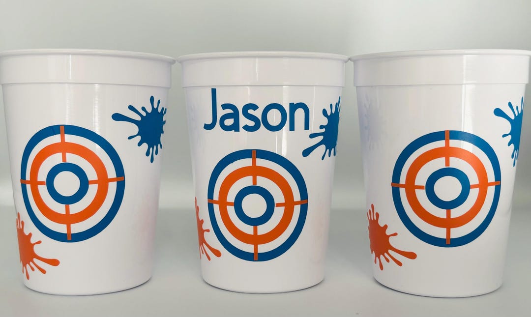 Dart Party Cups, Paintball Birthday Party, Target Shooting Party ...