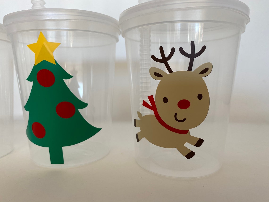 Christmas Party Cups Reusable Christmas Party Cups Christmas - Etsy