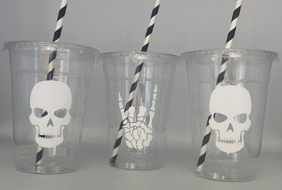 Skeleton Halloween Party Cups, Spooky Halloween Party, Scary Halloween ...