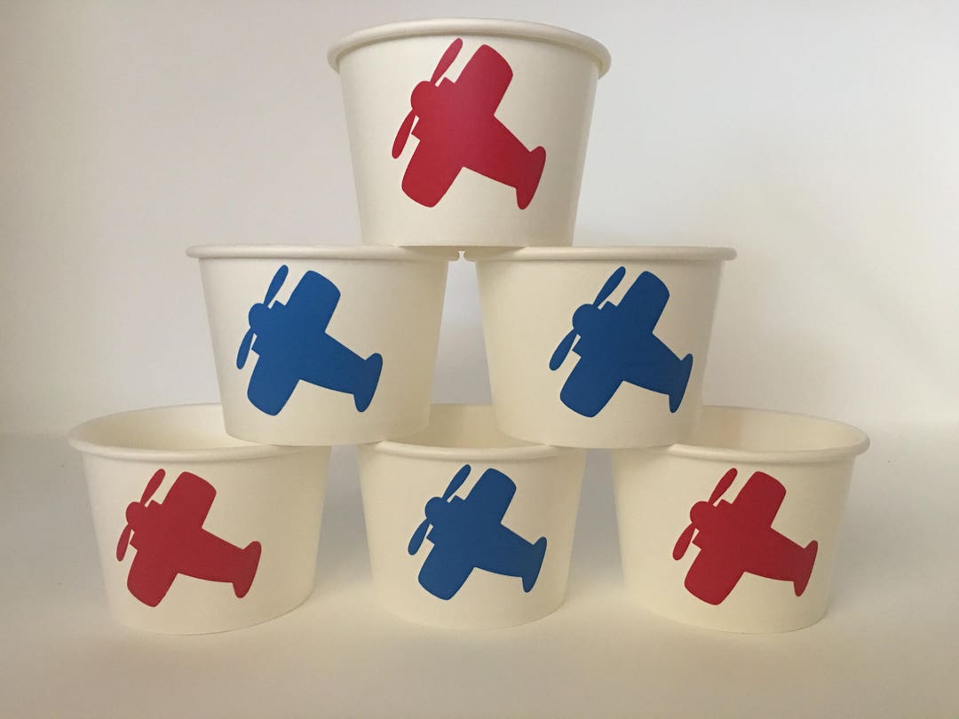 Airplane Party Snack Cup, Pilot Party Cups, Airplane Birthday Party ...