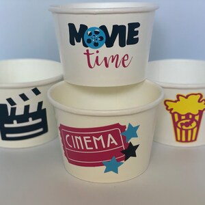 Movie Party Cups, Movie Birthday Cups,cinema Party Cups,popcorn Party ...