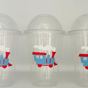 Train Party Cups, Train Birthday Party Cups, Train Party Favors, Train ...