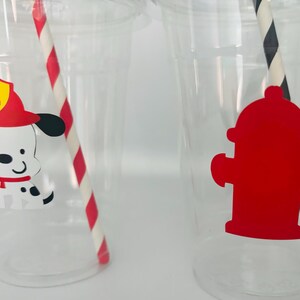 Fireman Party Cups, Fire Truck Party Cups, Fireman Birthday Party ...