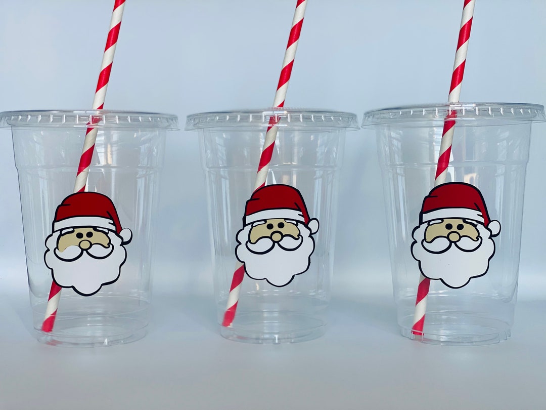 Santa Party Cups, Santa Birthday Party Cups, Breakfast With Santa Party ...