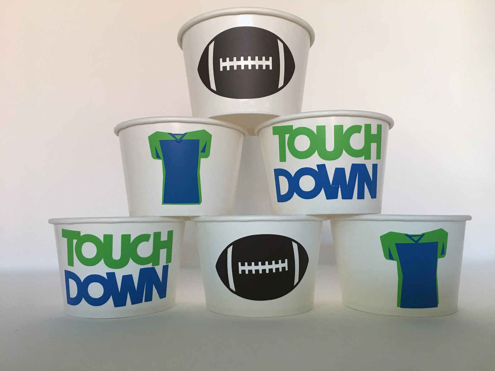 Football Party Snack CupsFootball Birthday Party Snack | Etsy