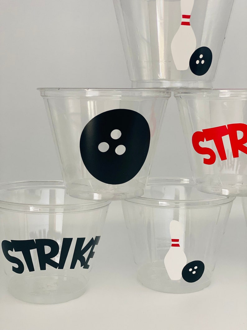 Bowling Party Snack Cupsbowling Birthday Party Bowling - Etsy