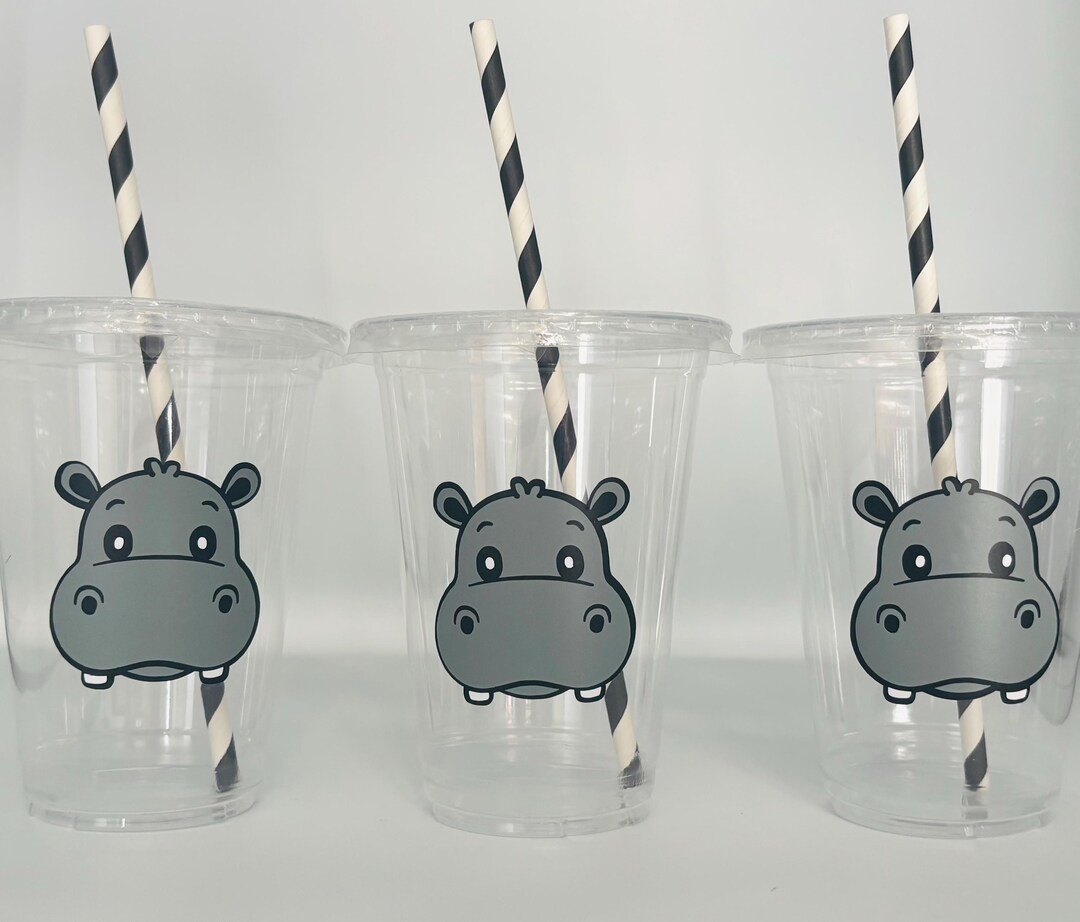 Hippo Party Cups, Hippo Birthday Party, Hippo Party Favors, Safari ...