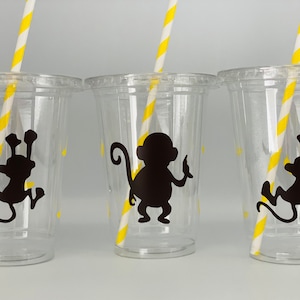 Monkey Party Cups, Monkey Birthday Party Cups, Monkey Baby Shower Cups ...