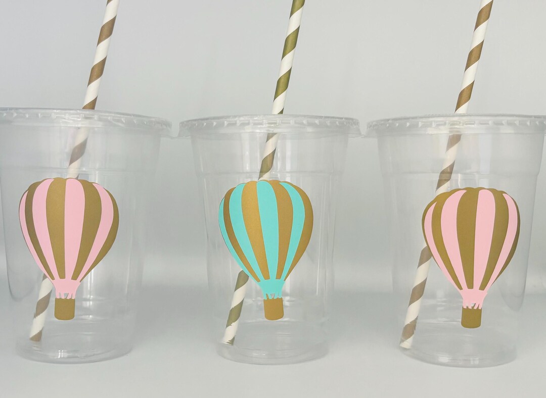 Hot Air Balloon Party Cups, up up and Away Baby Shower Cups, up up up ...