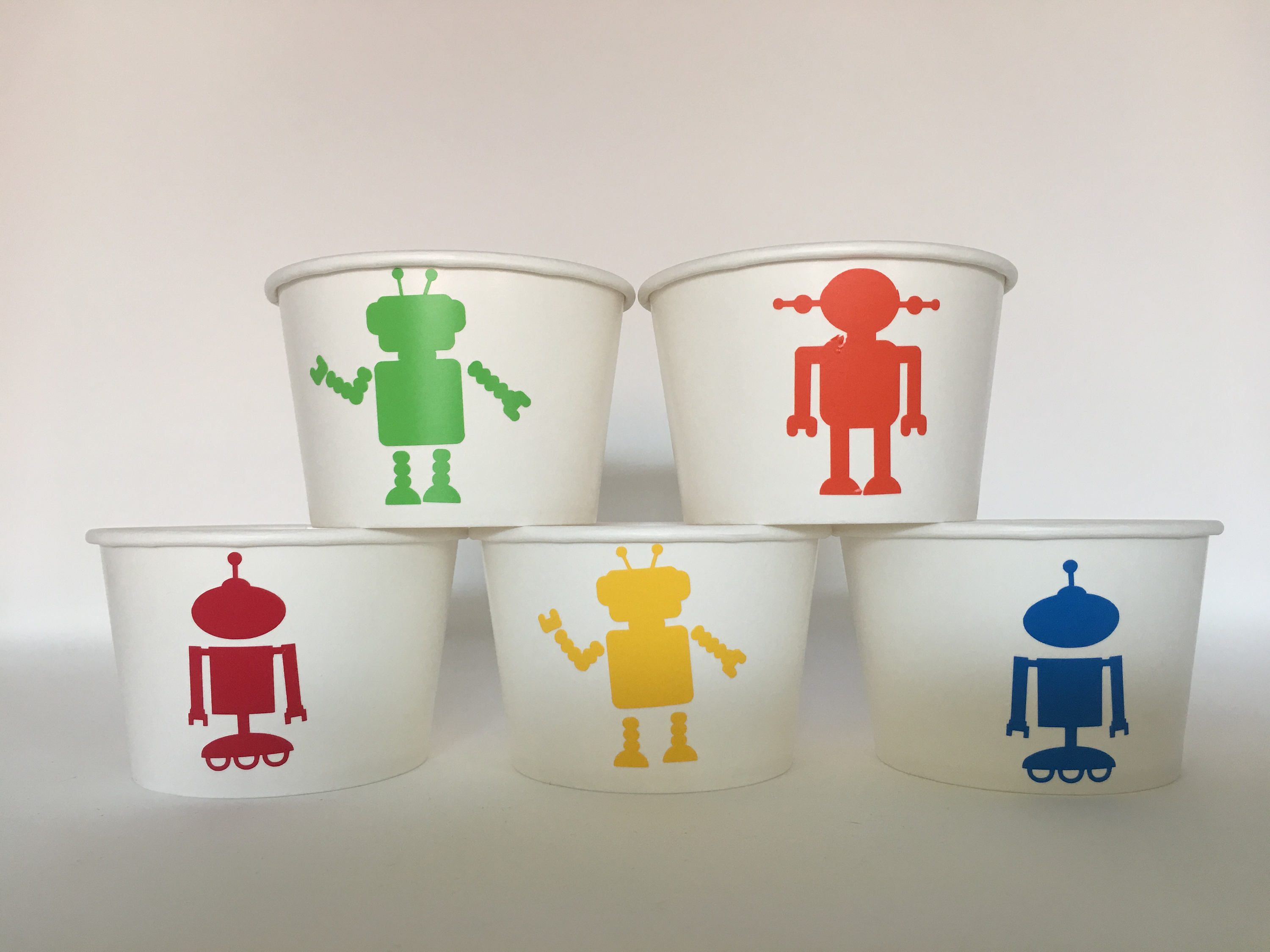 Robot Party cups Robot Birthday Party Cups Robot Party | Etsy