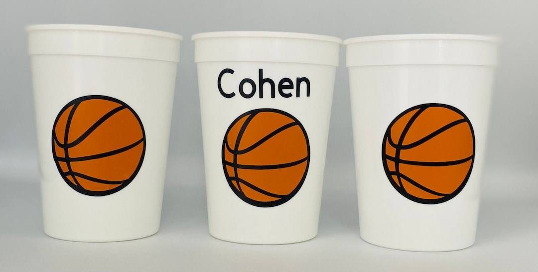 Basketball Party Cups, Basketball Birthday Party Cups, Basketball Baby ...