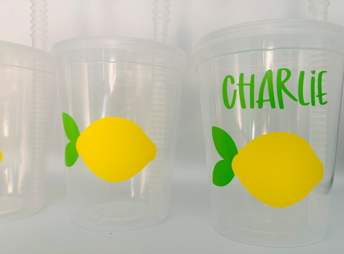 Lemon Party Cups, Citrus Cups, Lemon Birthday Party, Lemon Baby Shower ...