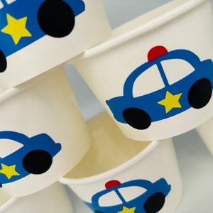 Police Party Cups, Cop Party Cups, Police Birthday Party Cups, Cop ...