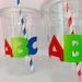 Alphabet Birthday Party Cups, Alphabet Theme Birthday Party, ABC ...