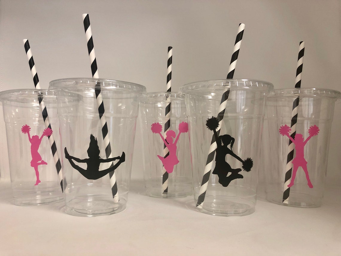 Cheerleading Party Cups Cheer Party Cups Cheerleader Party - Etsy