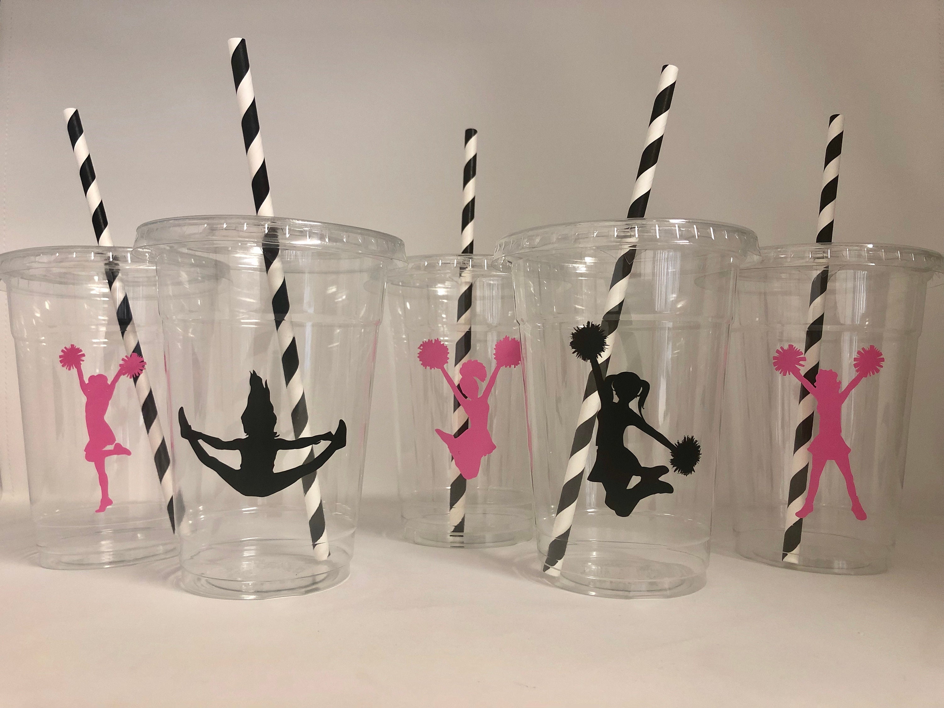 Cheerleading Party Cups Cheer Party Cups Cheerleader Party - Etsy