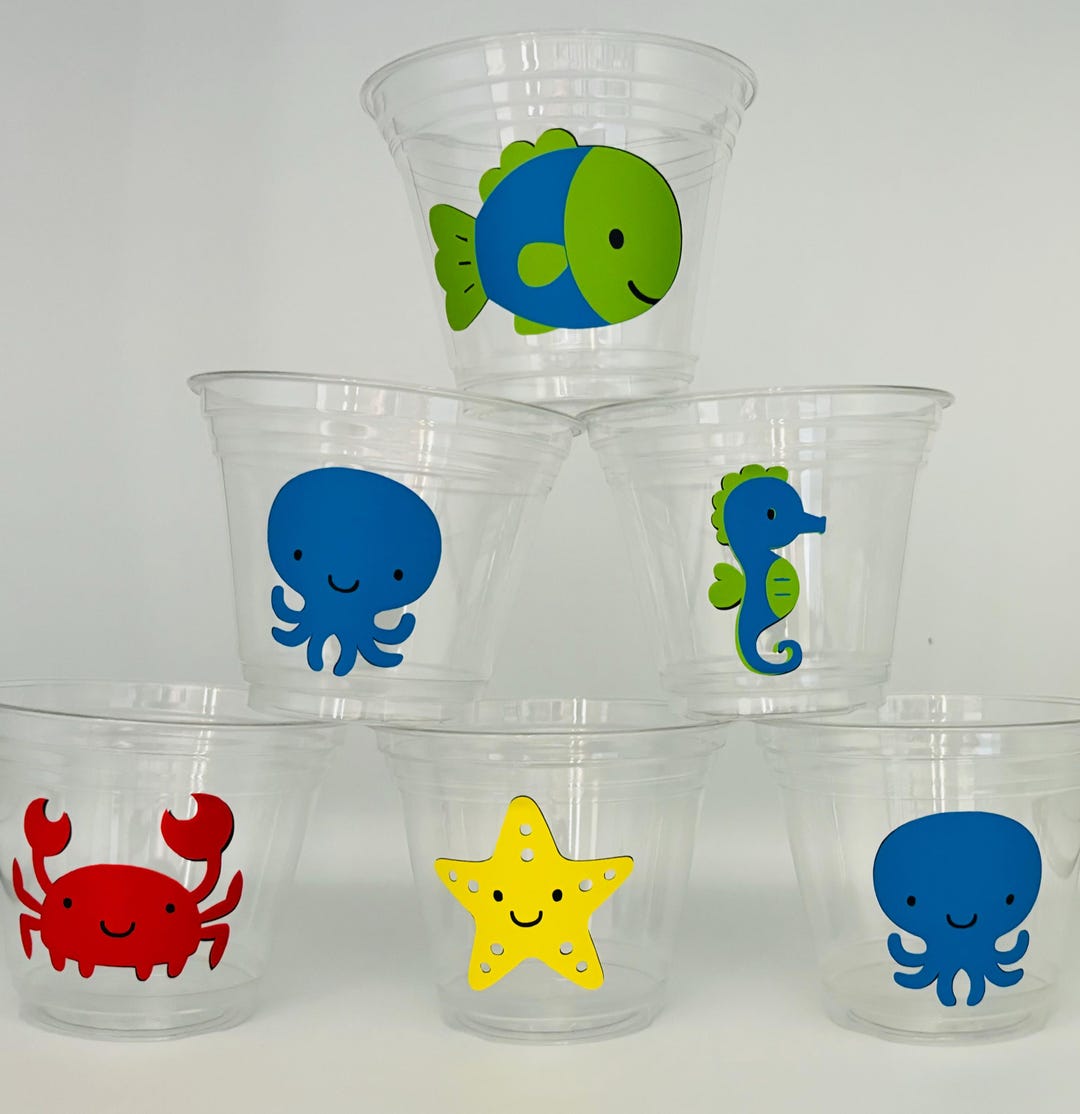 Under the Sea Party, Ocean Party Cups, Under the Sea Baby Shower, Fish ...
