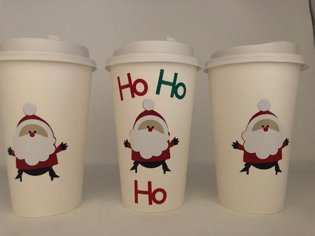 Santa Party Cups, Santa Hot Chocolate Cups, Hot Chocolate Party Cups ...